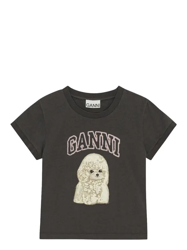 GANNI Organic Cotton Poodle T-shirt - Grey