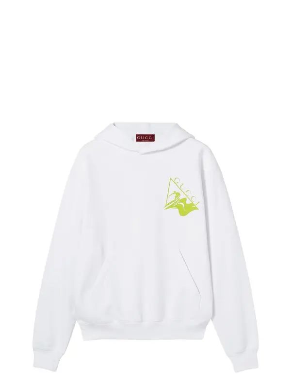 Gucci Cotton Jersey Hoodie - White