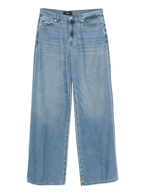 7 For All Mankind Lotta Wide-leg Denim Jeans - Blue