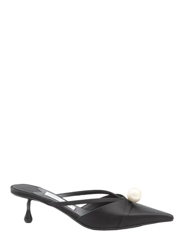 JIMMY CHOO Sana Leather Mules - Black