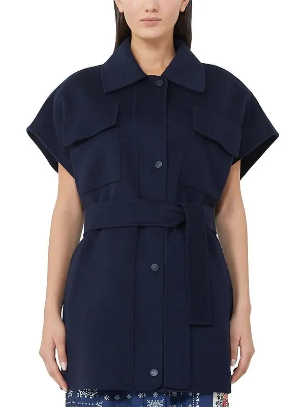 Max Mara Elegia Wool-blend Jacket - Navy