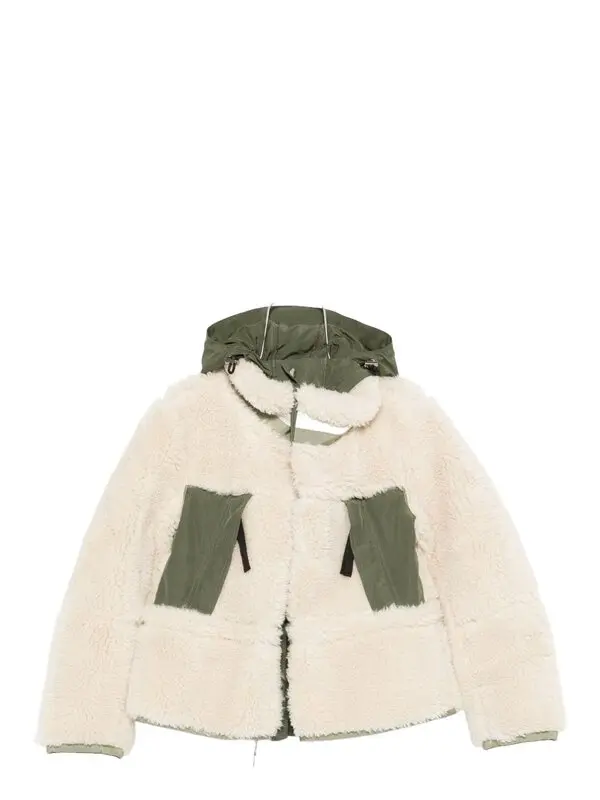 Sacai Shearling Blouson Jacket - Beige
