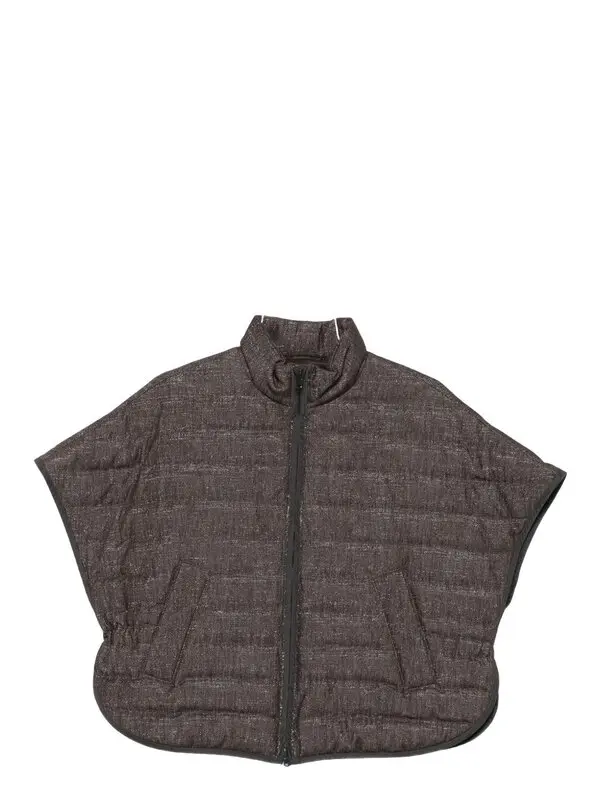 Brunello Cucinelli Short-sleeved Down Jacket - Brown