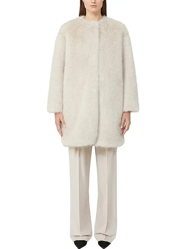 Max Mara Eros Faux Fur Coat - Beige