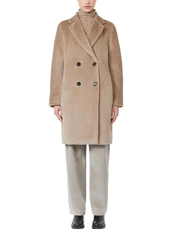 Max Mara Double-breasted Roseto Coat - Moss Green