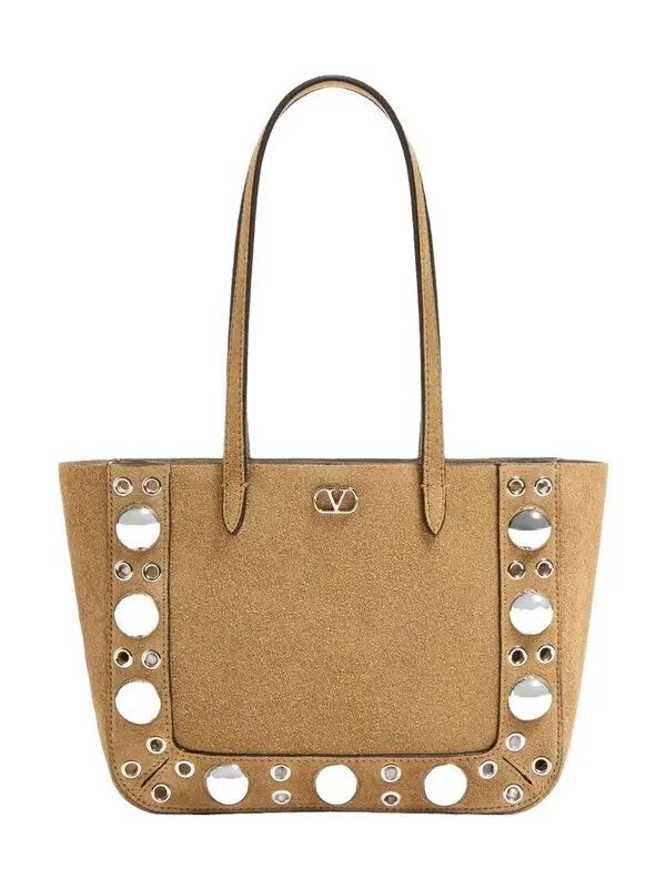 Valentino Garavani Nellcote Mini Suede Tote Bag - Beige