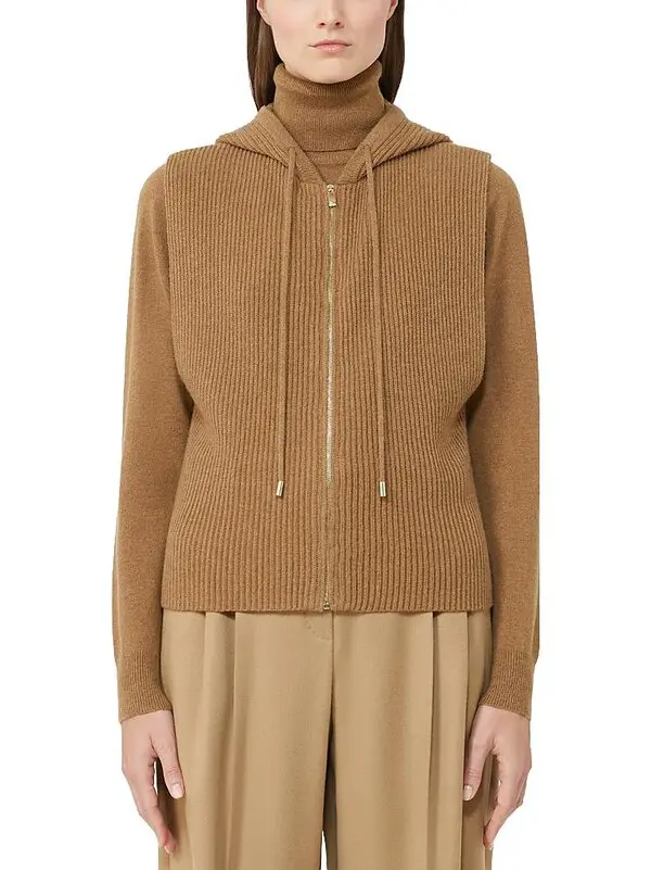 Max Mara Knitted Waistcoat - Camel
