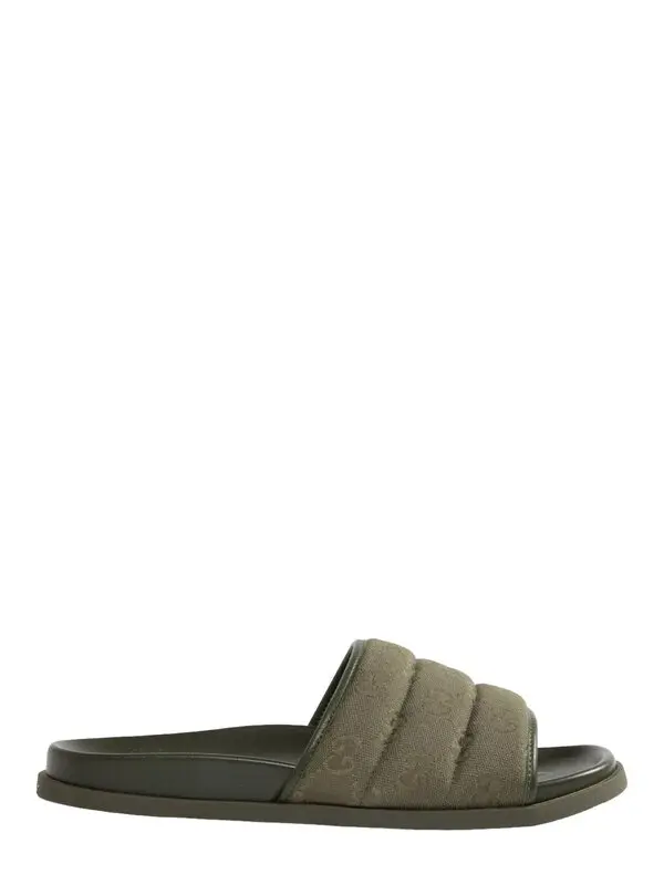 Gucci Gg Pool Slides - Green