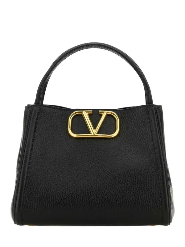 Valentino Garavani Alltime Medium Leather Handbag - Black