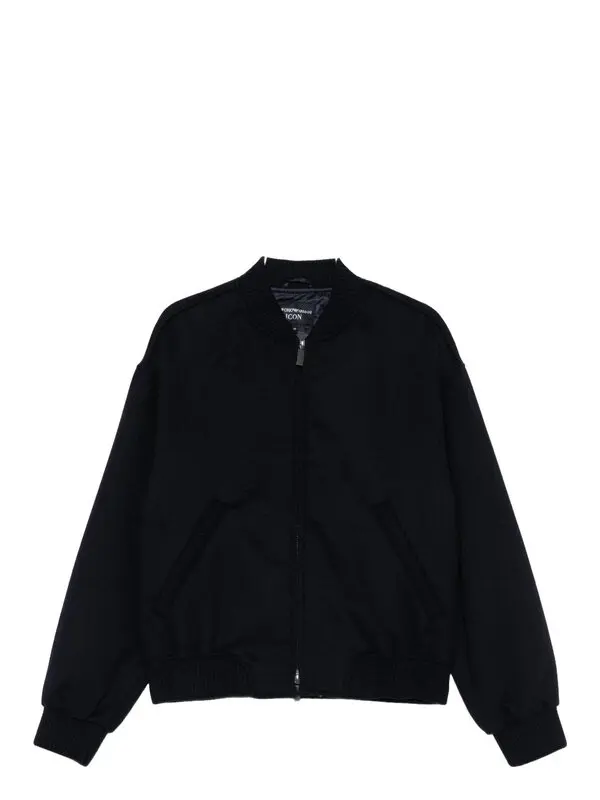 Emporio Armani Zipped Bomber Jacket - Blue