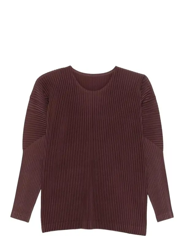 Issey Miyake Pleated Sweater - Brown
