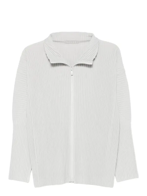 Issey Miyake Pleated Zipped Shirt - Grey