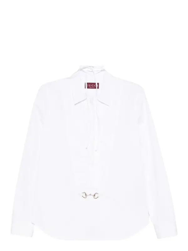 Gucci Horsebit Cotton Shirt - White