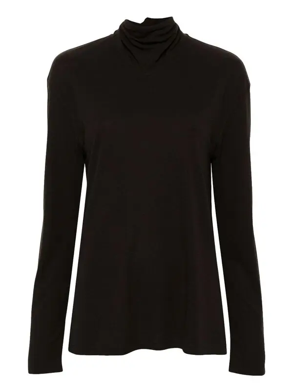 LEMAIRE Cotton Turtleneck Sweater - Brown
