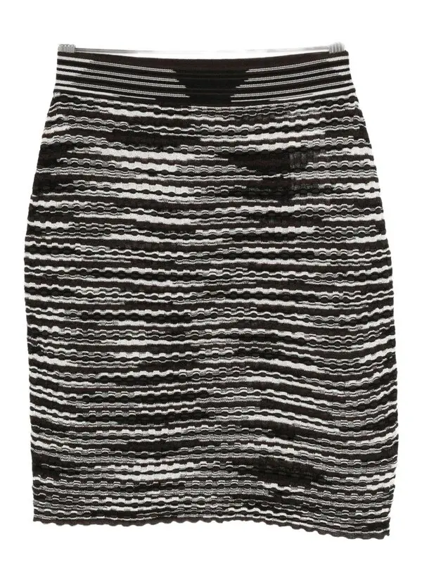 Missoni Wool Blend Ribbed Skirt - Brown