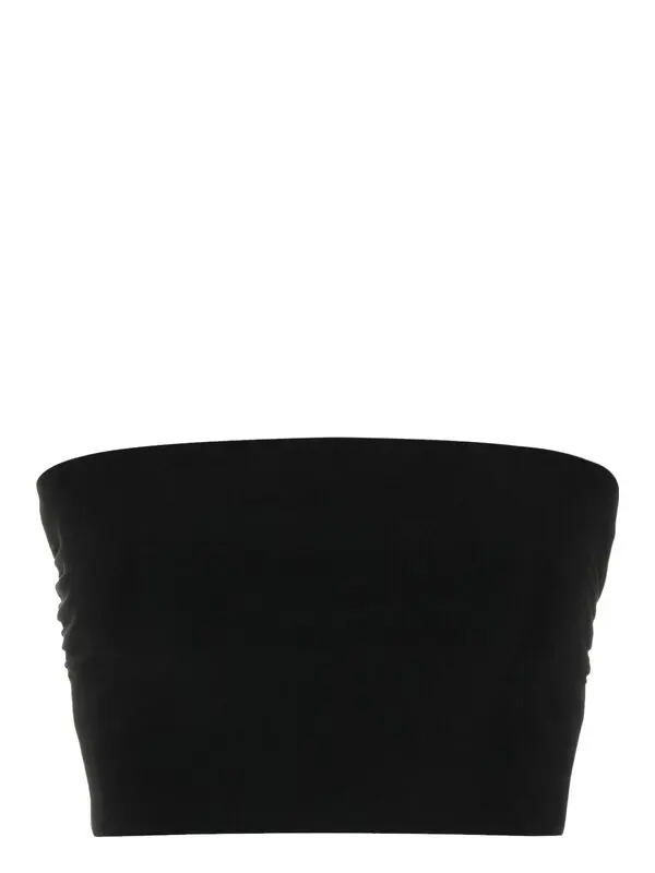 Norma Kamali Strapless Cropped Top - Black