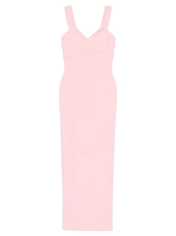 Solace London Nalani Maxi V-neck Dress - Pink