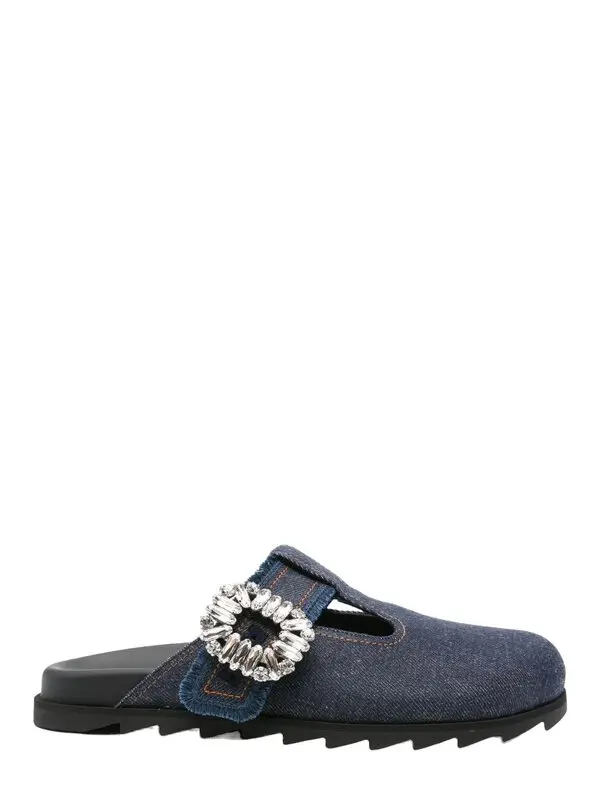 ROGER VIVIER Slidy Viv Slippers - Blue