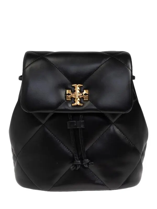 Tory Burch Kira Diamond Small Leather Backpack - Black