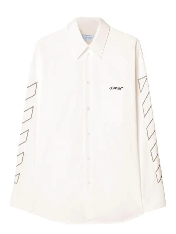 Off White Diag Outl Overshirt - White