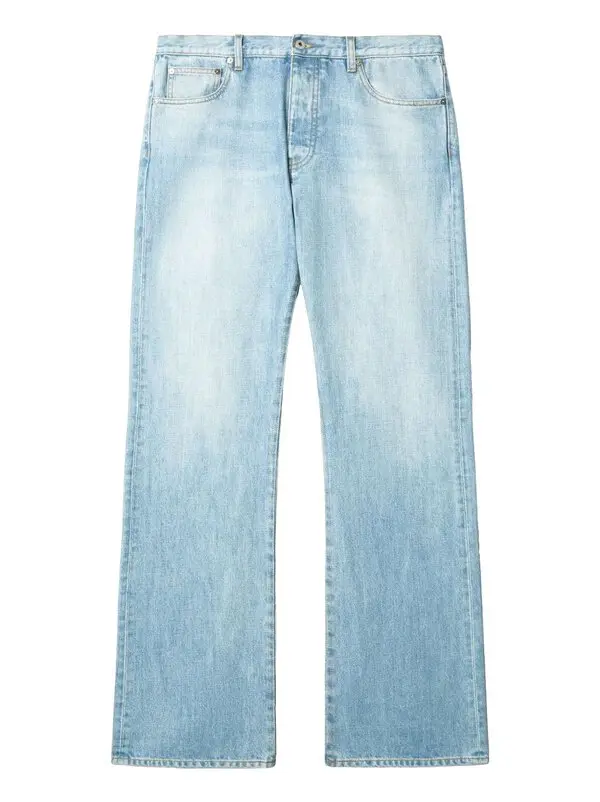 Off White Five-pocket Straight Jeans - Blue