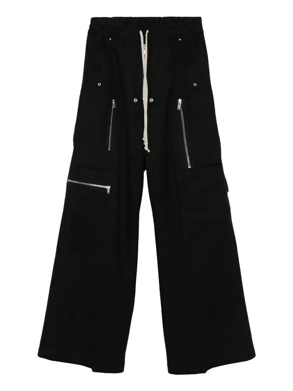 Rick Owens Wool Cargo Trousers - Black