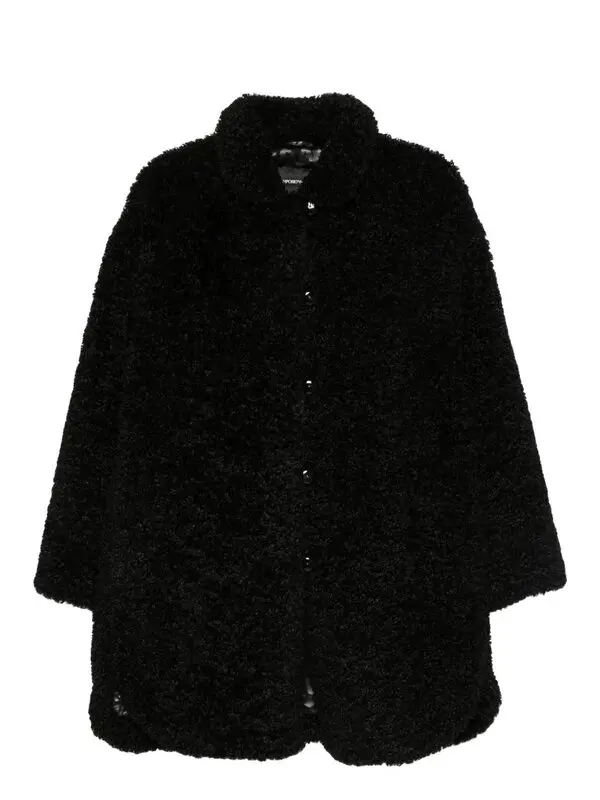 Emporio Armani Teddy Coat - Black