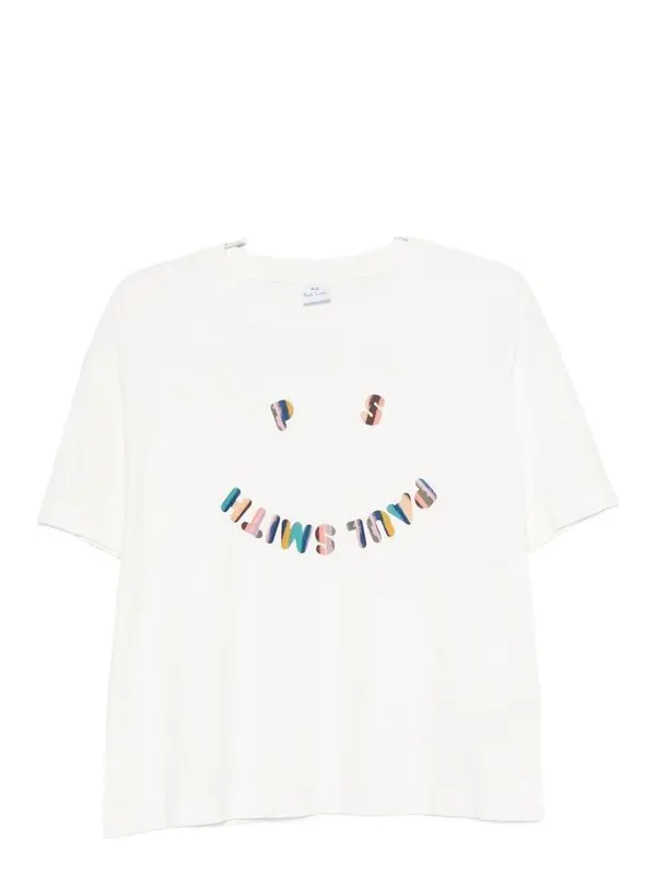 Paul Smith Happy Cotton T-shirt - White