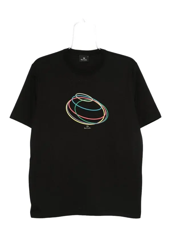 Paul Smith Rings Print Cotton T-shirt - Black