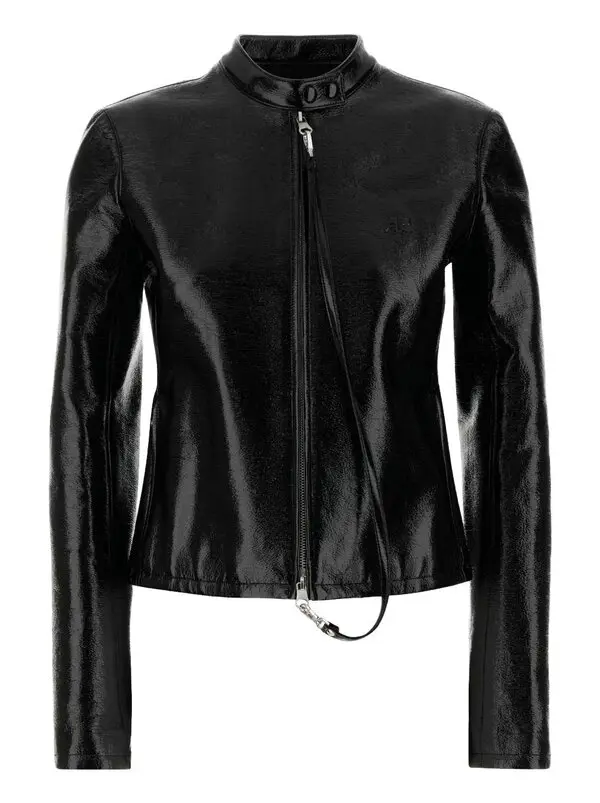 COURREGES Vinyl Biker Jacket - Black