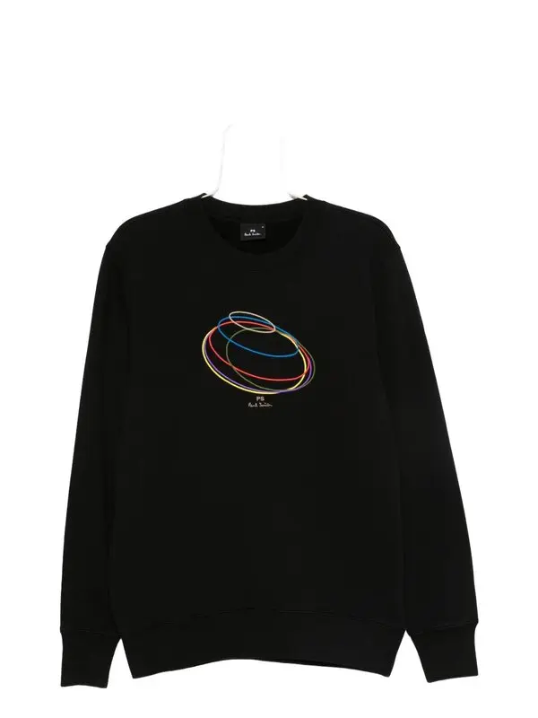 Paul Smith Rings Graphic Cotton Sweatshirt - Black