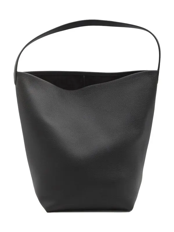 THE ROW Park Large Leather Tote Bag - Black