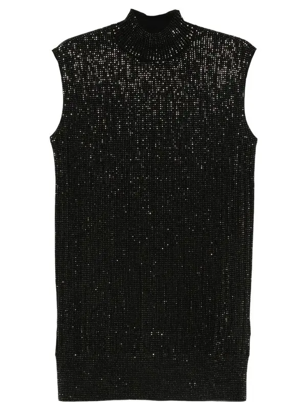 Emporio Armani Wool Blend Mini Dress - Black