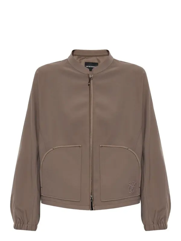 Emporio Armani Zipped Blouson Jacket - Grey