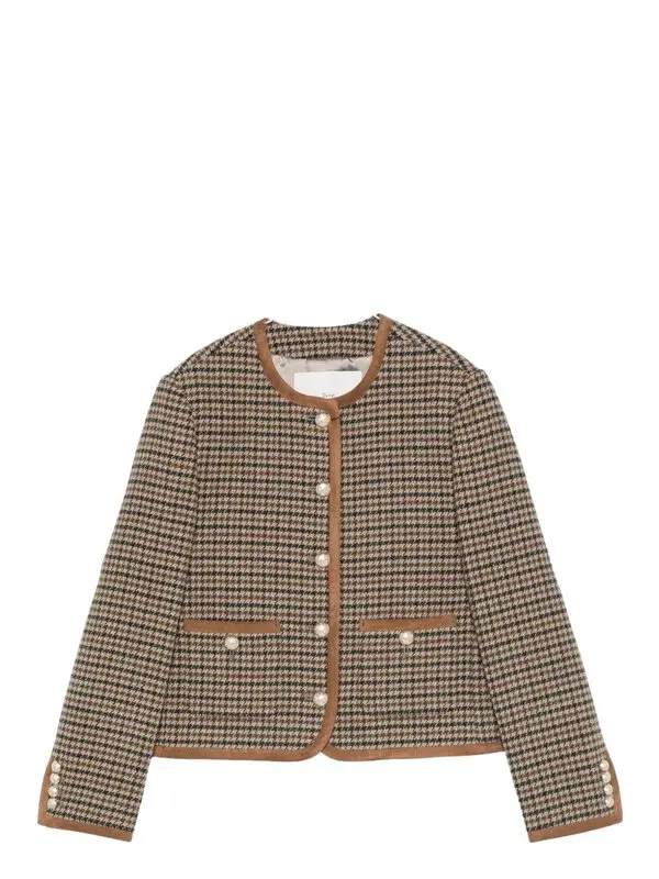 DUNST Wool Tweed Jacket - Brown