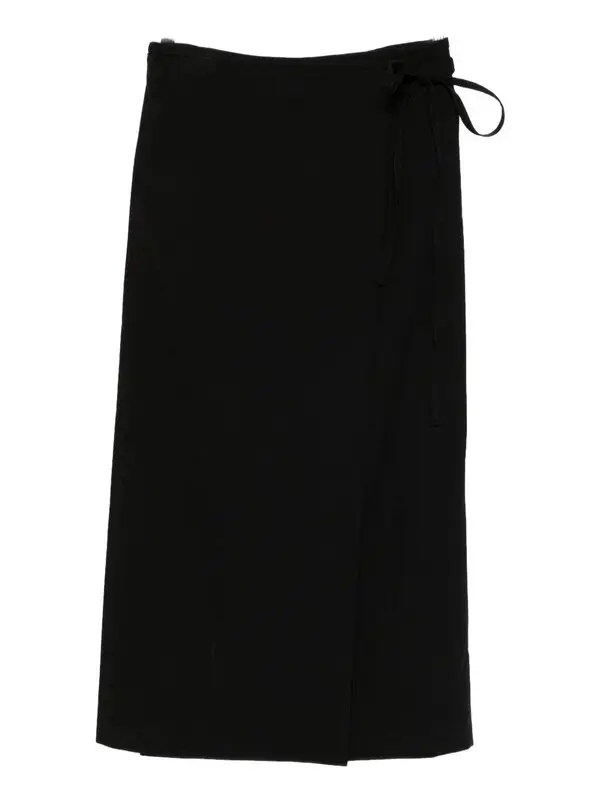 DUNST Midi Wrap Skirt - Black