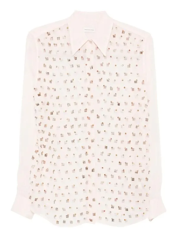 Dries Van Noten Chowy Embroidered Shirt - Pink