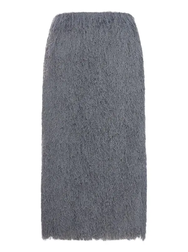 Dries Van Noten Sokna Midi Skirt - Grey