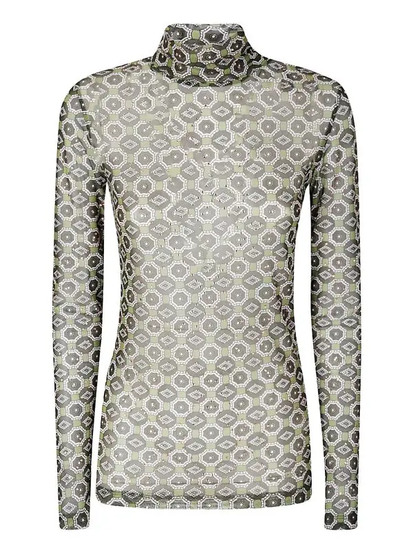 Dries Van Noten Hoyser Printed Top - Green