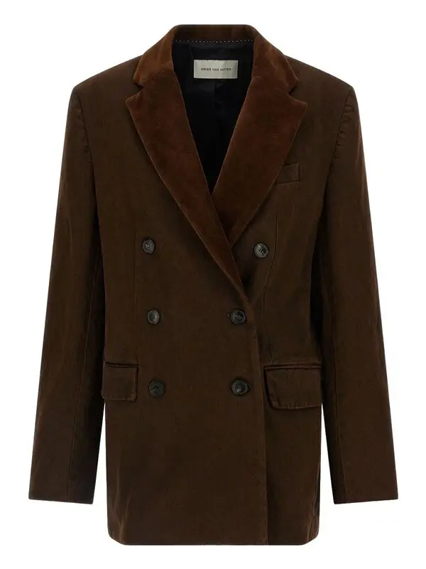 Dries Van Noten Bafya Double-breasted Jacket - Brown