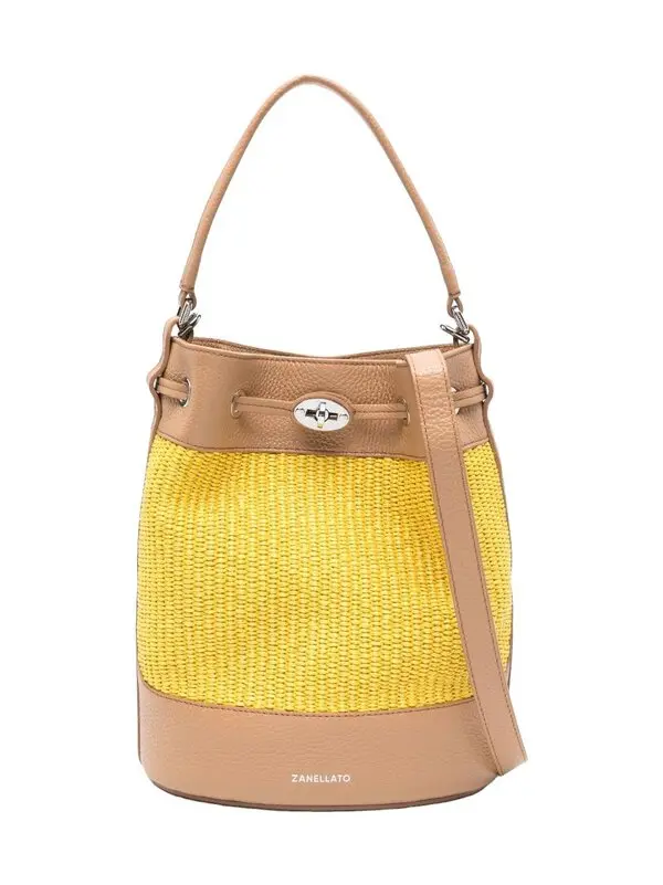 ZANELLATO Mondà Vimini Small Bucket Bag - Yellow