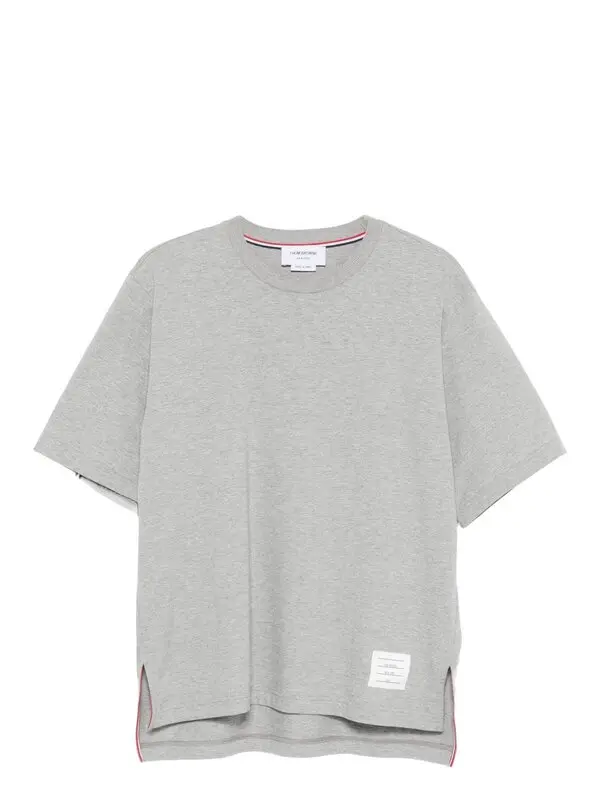 Thom Browne Oversized S/s Tee In Jersey - Grey