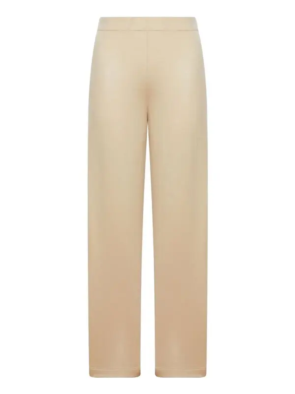 Max Mara Wide Jersey Trousers - Beige