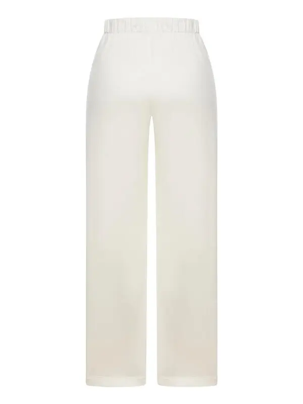Max Mara Wide Jersey Trousers - White