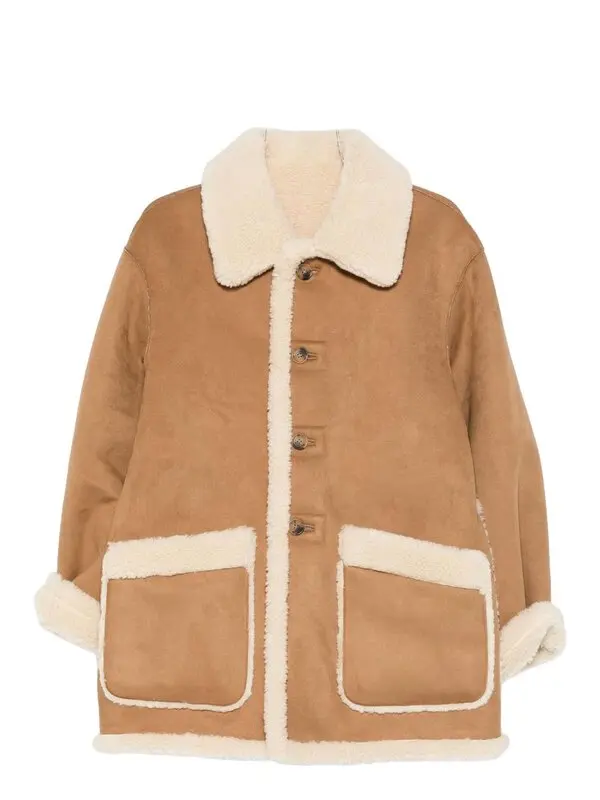 DUNST Faux Leather Jacket - Beige