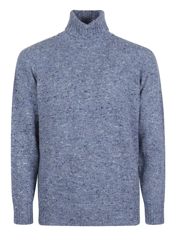 DRUMOHR Turtleneck Long Sleeve Sweater - Blue