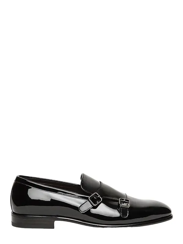 Santoni Adrian Formal Loafer In Patent Leather - Black