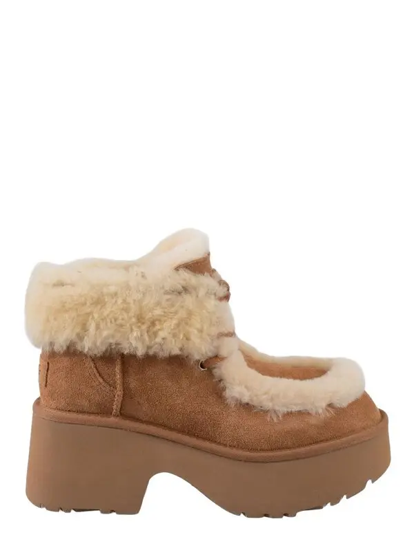 UGG Esmee Lace Up Boots - Beige