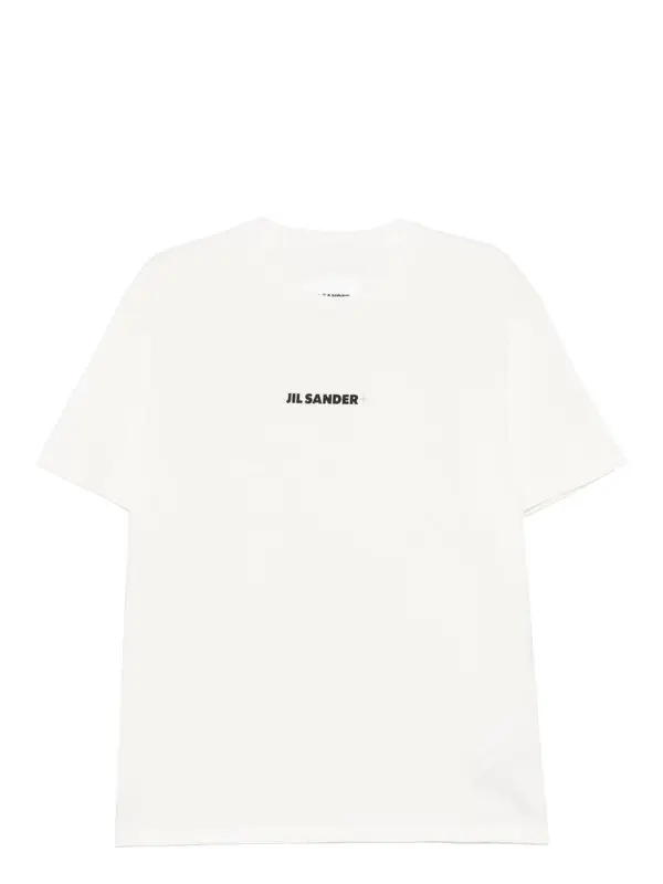 JIL SANDER Short Sleeve T-shirt Con Logo - White