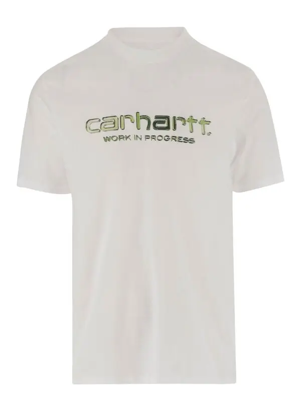 Carhartt Work In Progress Solar Chrome Script T-shirt - White